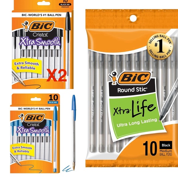 BIC | Office | Bic Ballpoint Pens Bundle Of 4 Packs | Poshmark